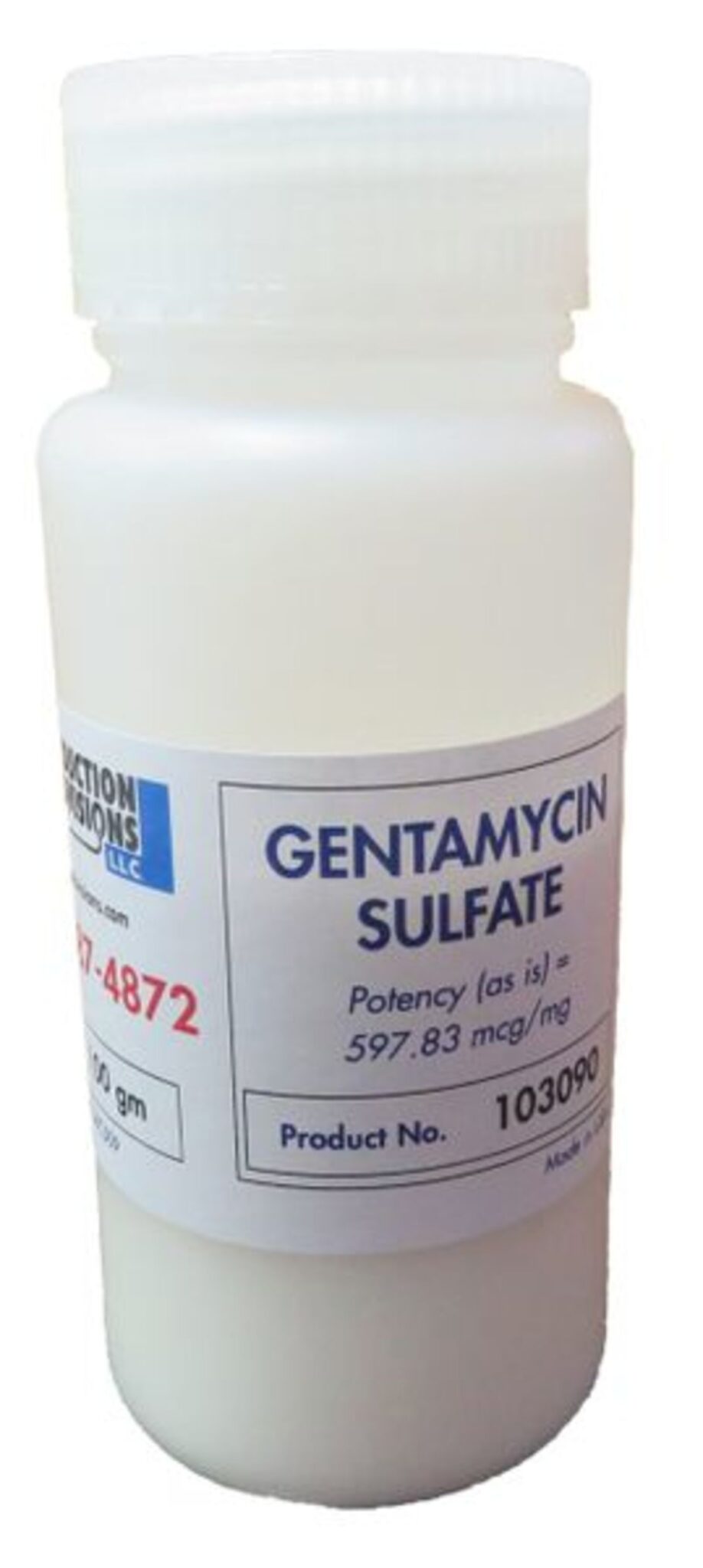 GENTAMICIN SULFATE - 100 gram bottle